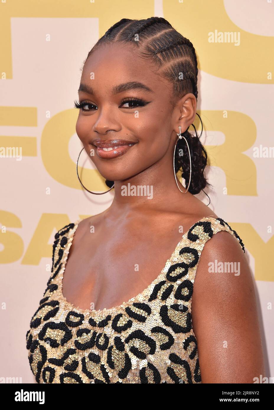 Marsai Martin walking the red carpet at the premiere of "Honk For Jesus ...