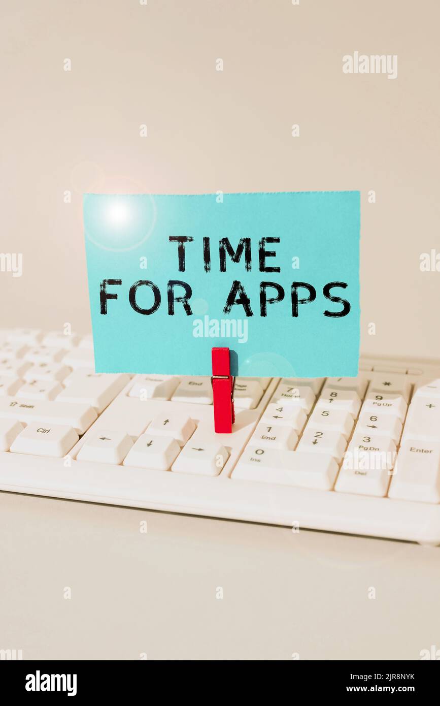 Handwriting text Time For Apps. Business idea The best fullfeatured ...