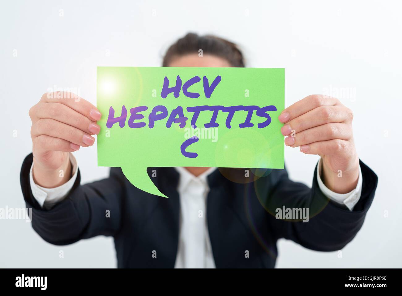 Writing displaying text Hcv Hepatitis C. Word for Liver disease caused ...