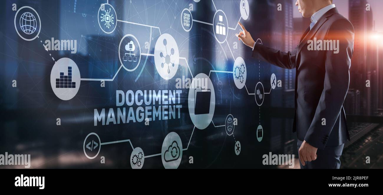 Document Management Data System Business Technology Concept. DMS on ...