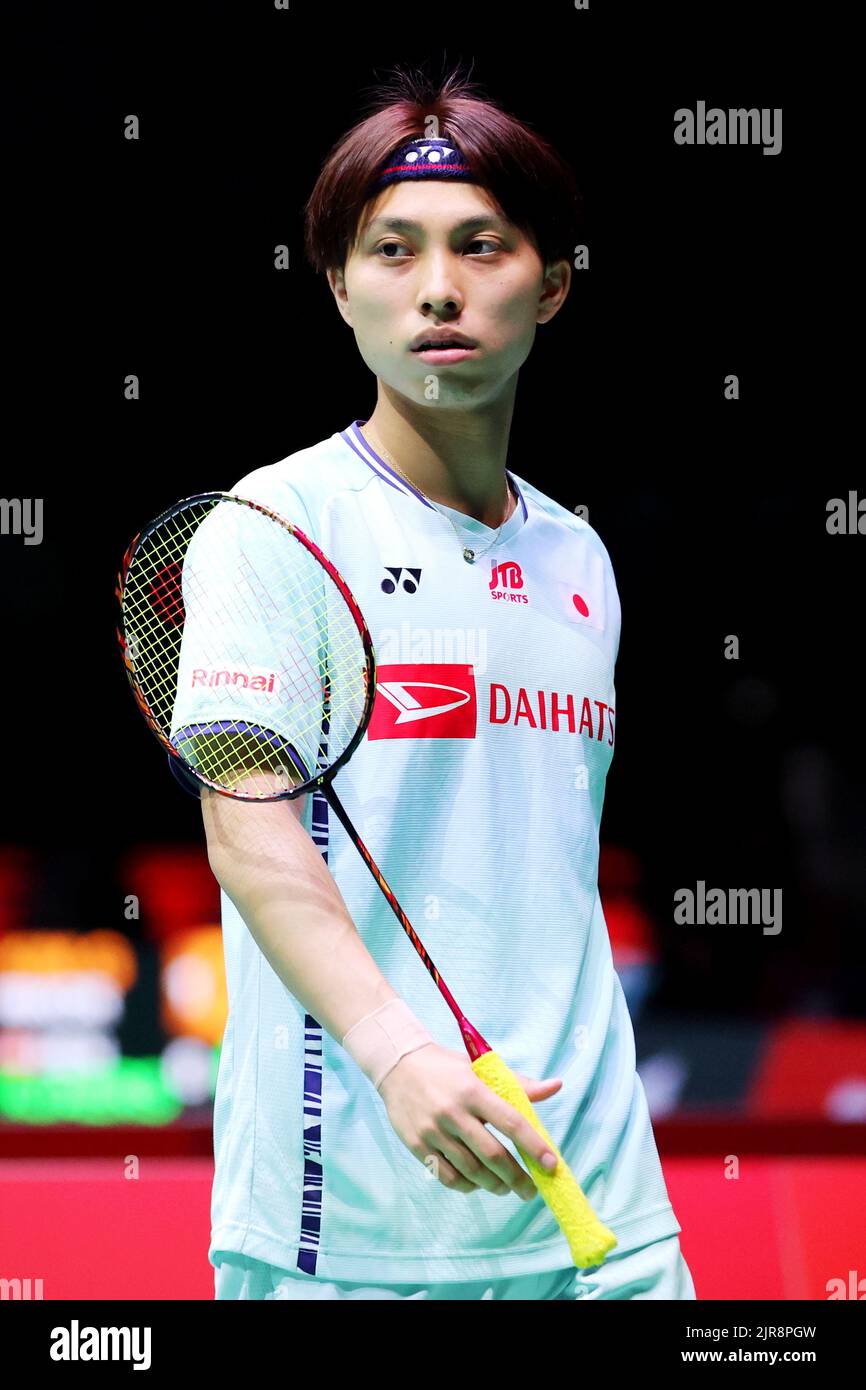 Tokyo, Japan. 22nd Aug, 2022. Kodai Naraoka (JPN) Badminton ...