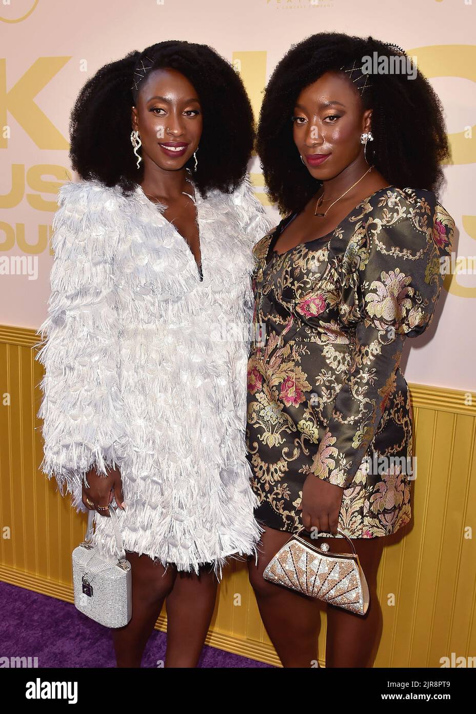 Adamma Ebo and Adanne Ebo walking the red carpet at the premiere of ...