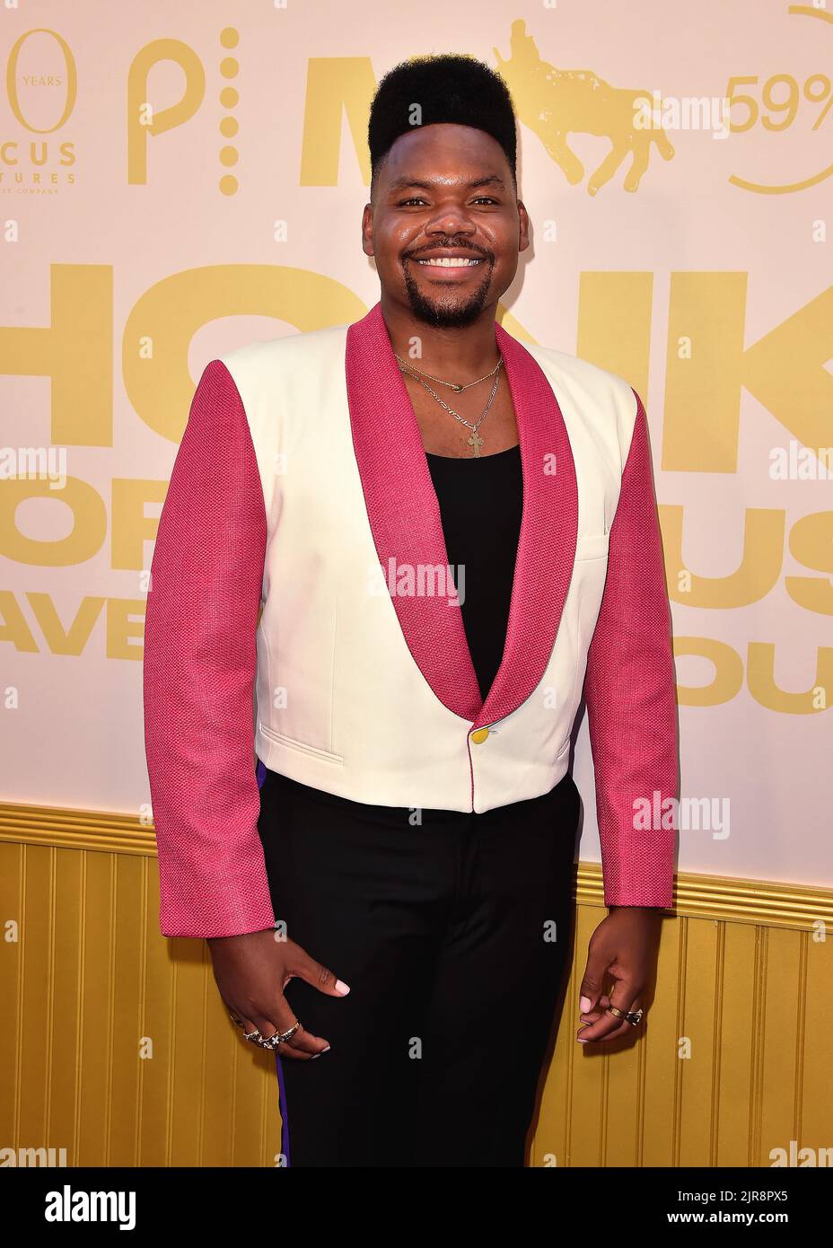 Devere Rogers walking the red carpet at the premiere of "Honk For Jesus ...