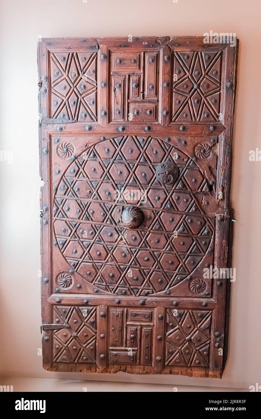 Wooden carved ancient door. The concept of history and culture Stock ...