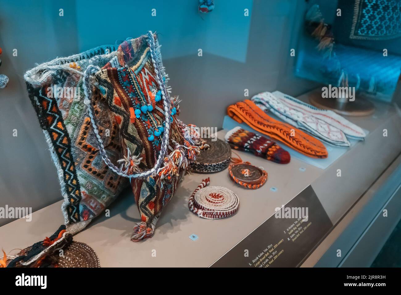 09 July 2022, Antalya, Turkey: Handmade Ottoman wool sadle bag and ...