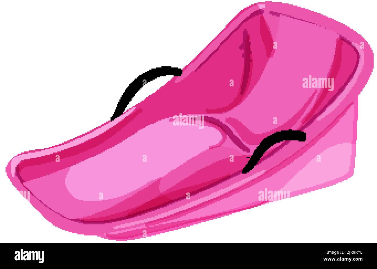 Plastic Sled Snow Cartoon Vector Illustration Stock Vector Image And Art