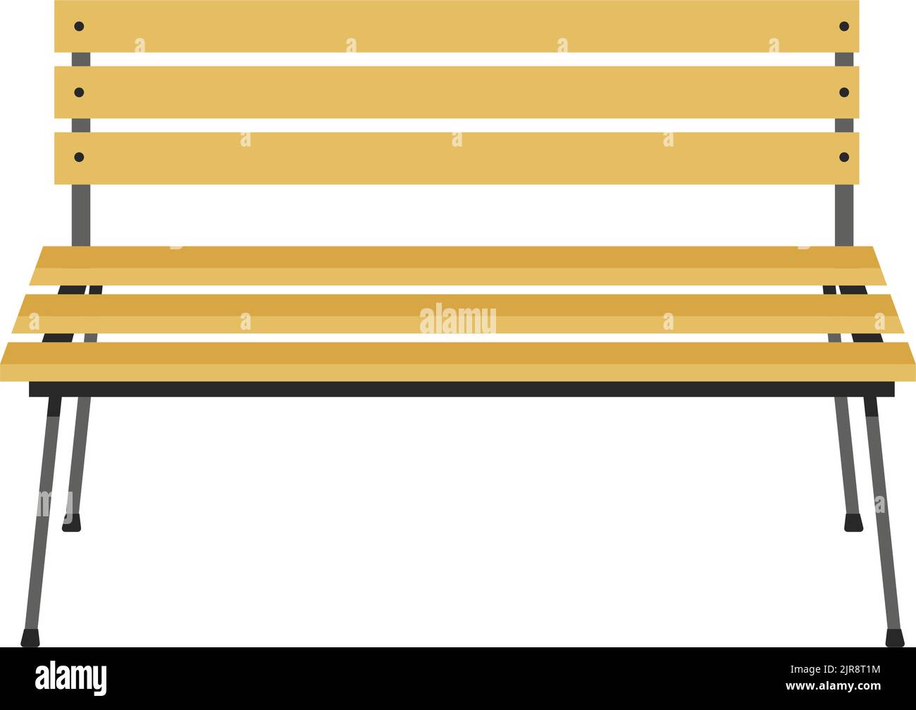Wooden outdoors bench, simple seat for outside Stock Vector Image & Art ...