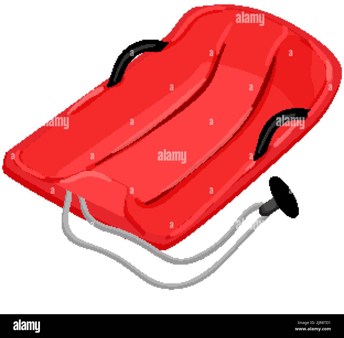 hill sled snow cartoon vector illustration Stock Vector Image & Art - Alamy