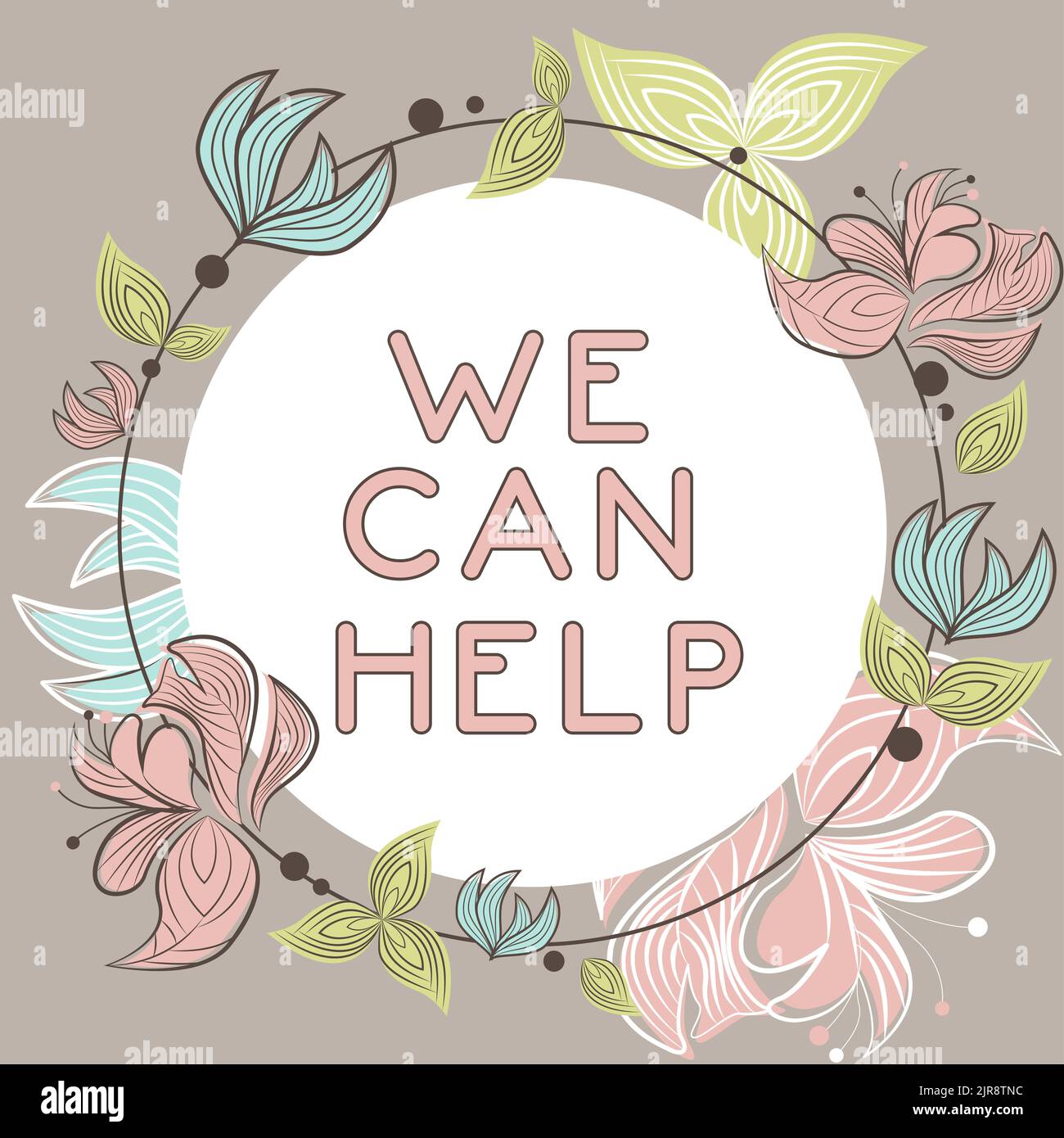Sign displaying We Can Help. Concept meaning Let us support you give ...