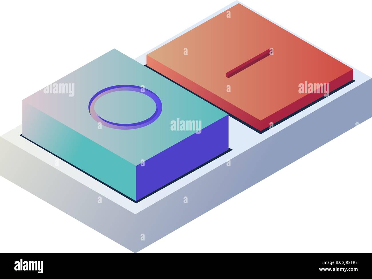 On and off button, knob of electric gadget vector Stock Vector Image ...