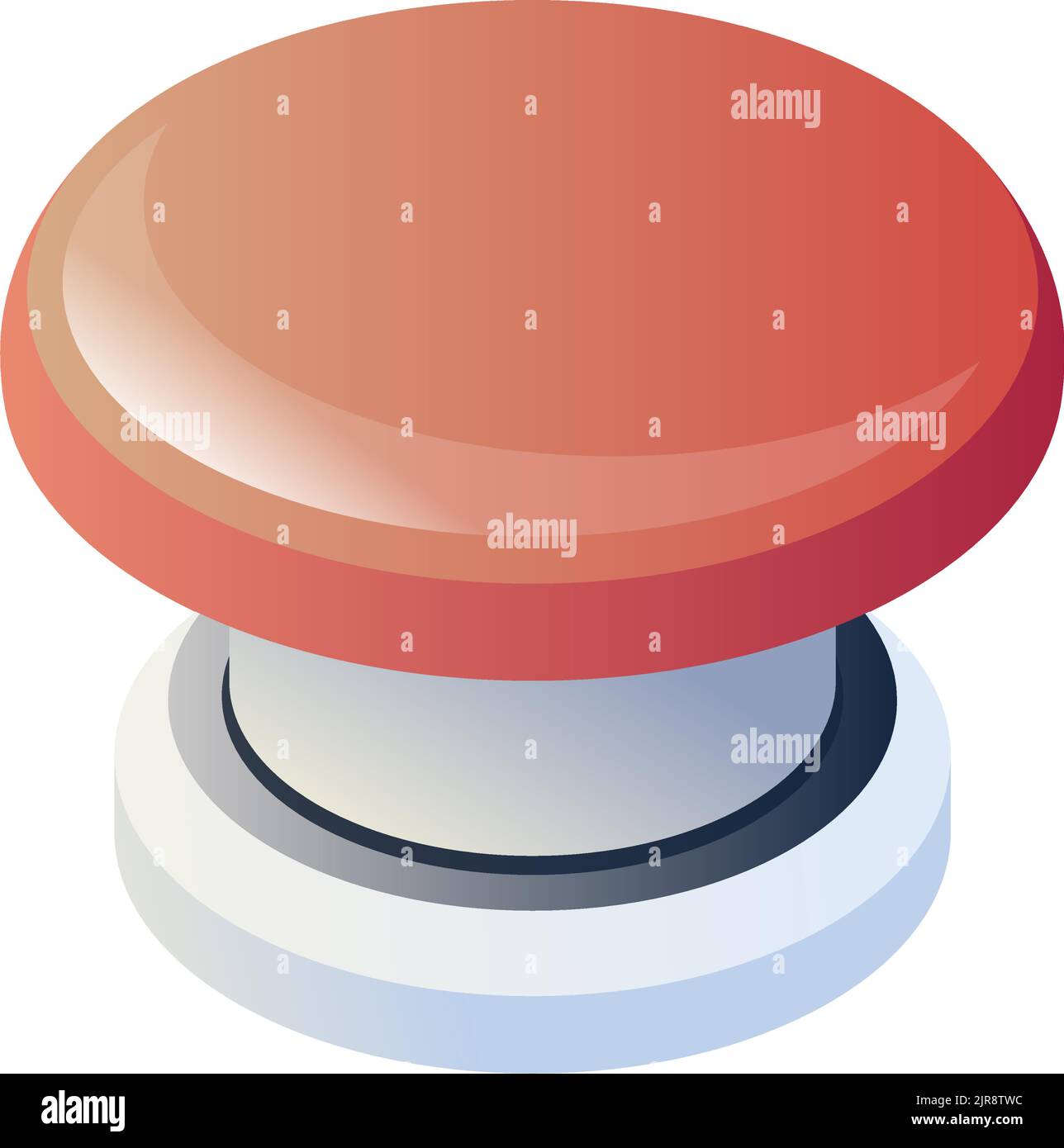 Red round cancel button on Cut Out Stock Images & Pictures - Alamy