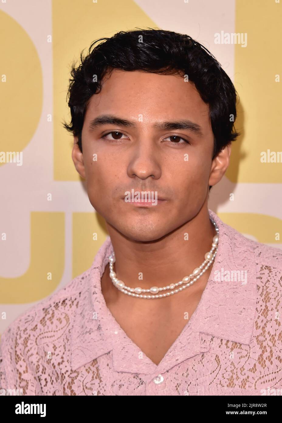 Brandon Perea walking the red carpet at the premiere of "Honk For Jesus ...