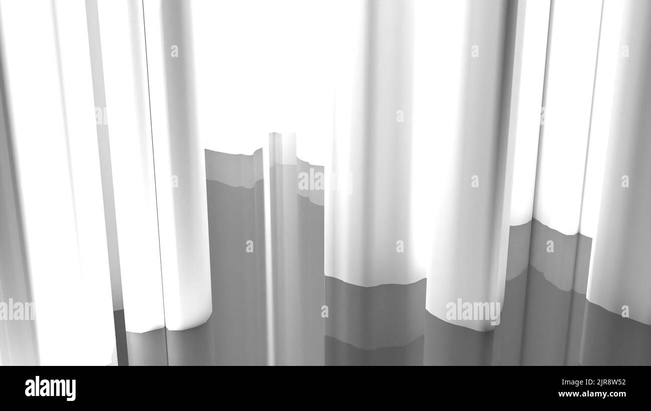 rendered simple-3D scene of fabricated wall of woods in grayscale Stock ...