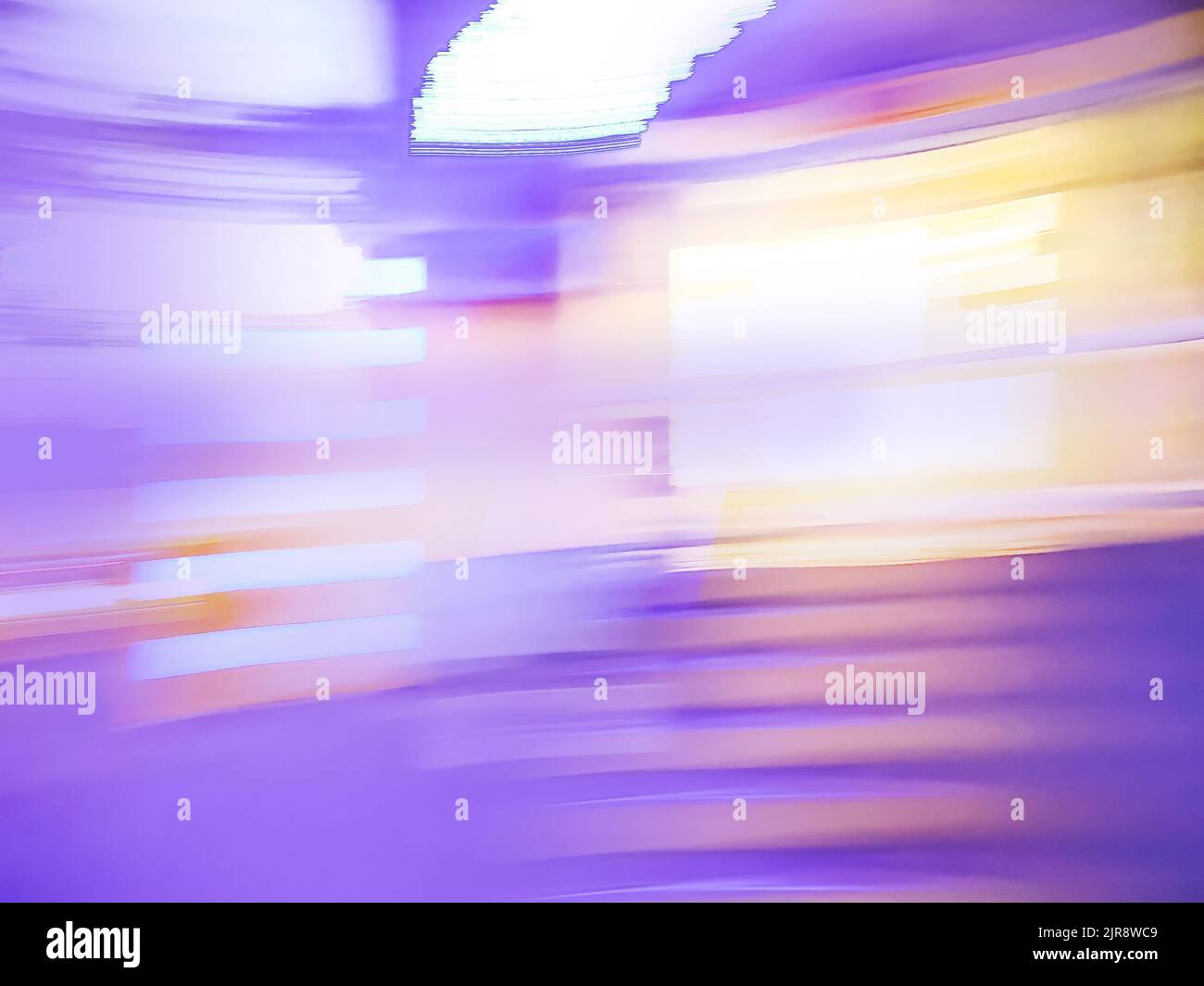 Blur unfocused image of aisle in super market with buyers. Blurred ...