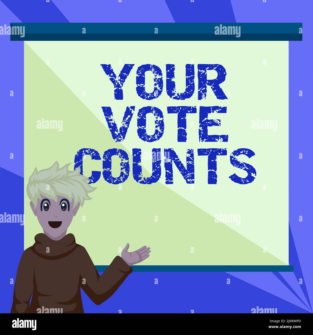 Conceptual caption Your Vote Counts, Word Written on Make an election ...