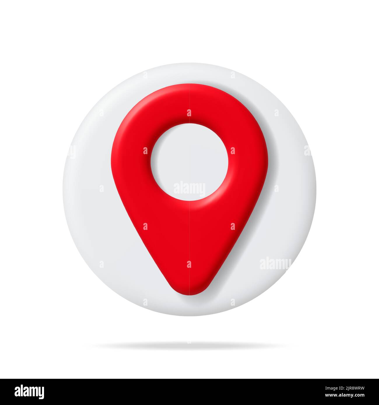 3D Location Map Pin Isolated on White Stock Vector Image & Art - Alamy