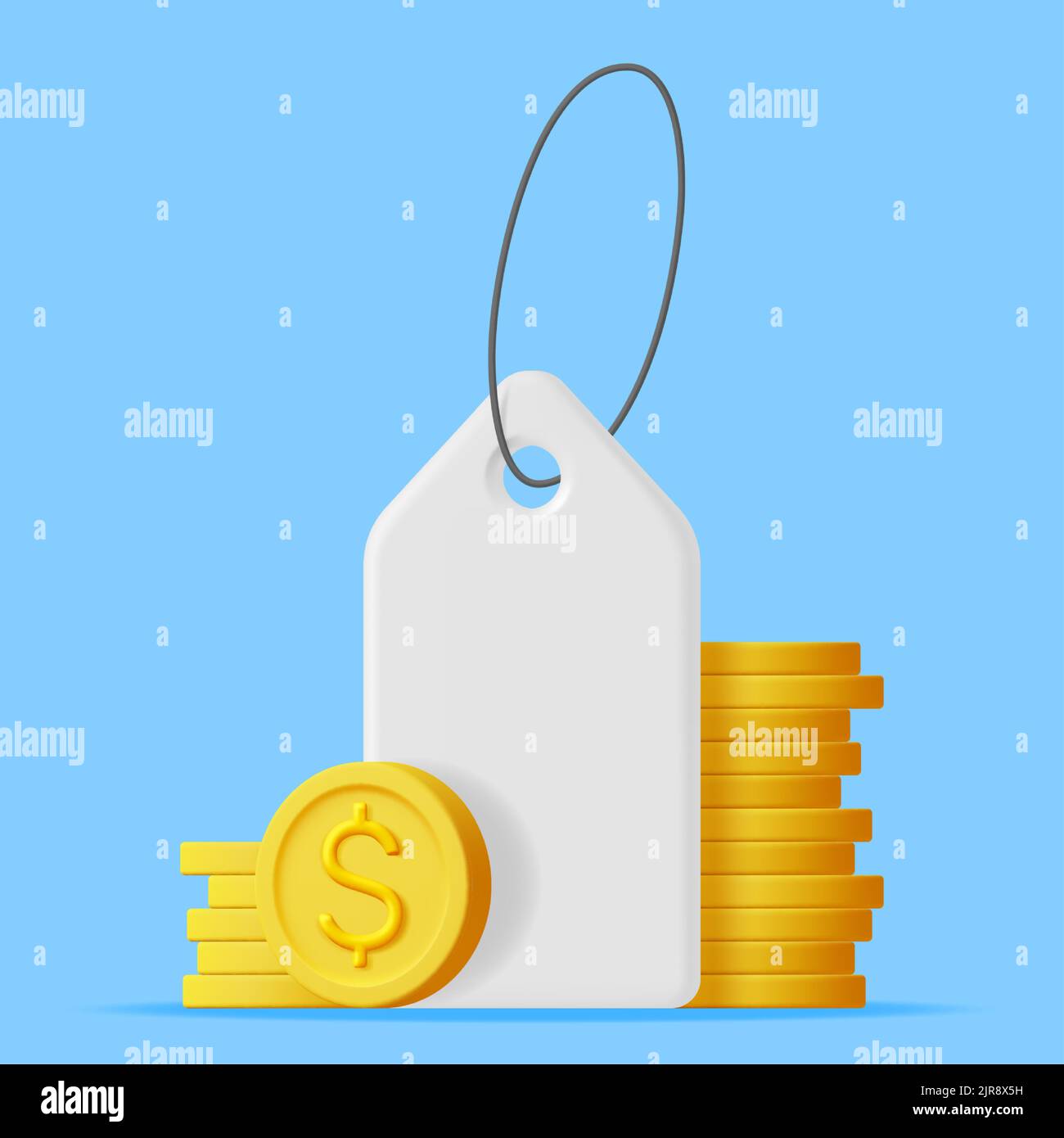 3D Tag with Money Isolated Stock Vector Image & Art - Alamy