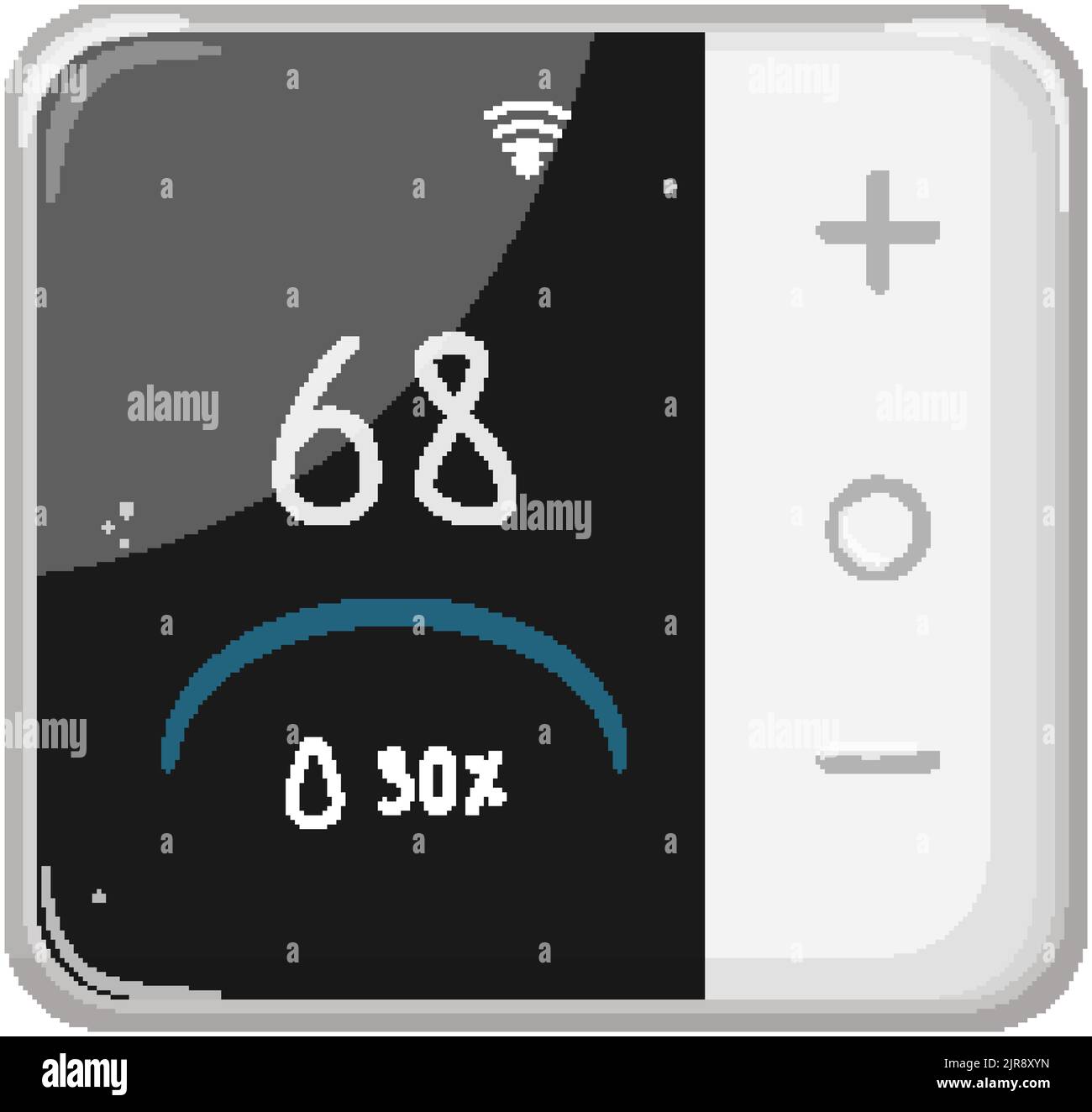 electronic smart thermostat cartoon vector illustration Stock Vector ...