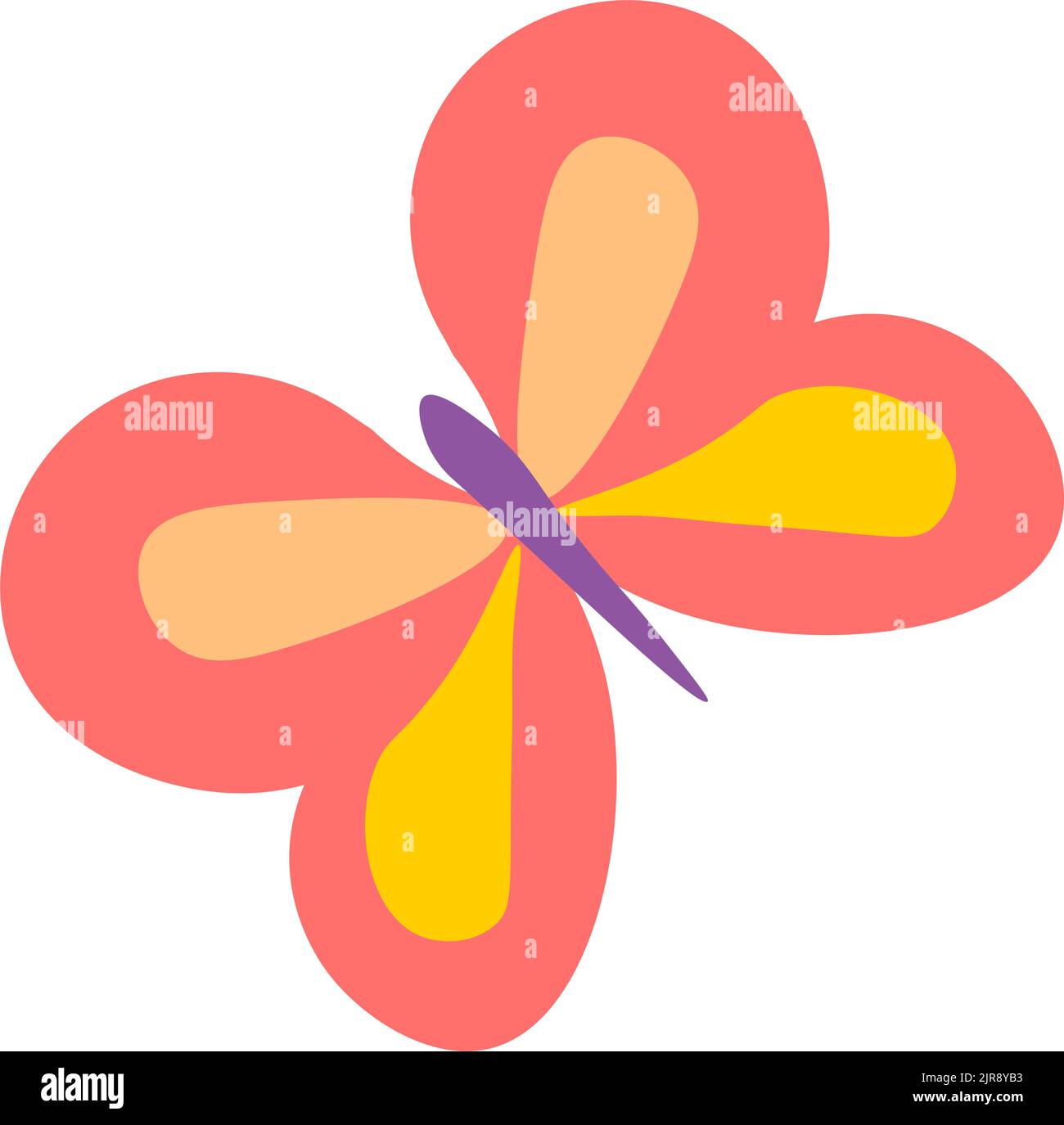 Butterfly insect animal, fauna and nature vector Stock Vector Image ...
