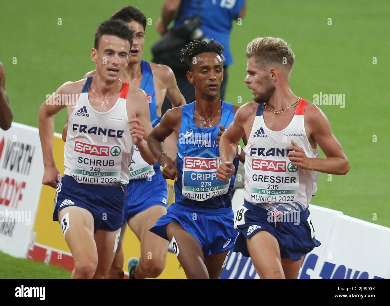 Jimmy Gressier , Yann Schrub of France and Yemaneberhan Crippa of ...