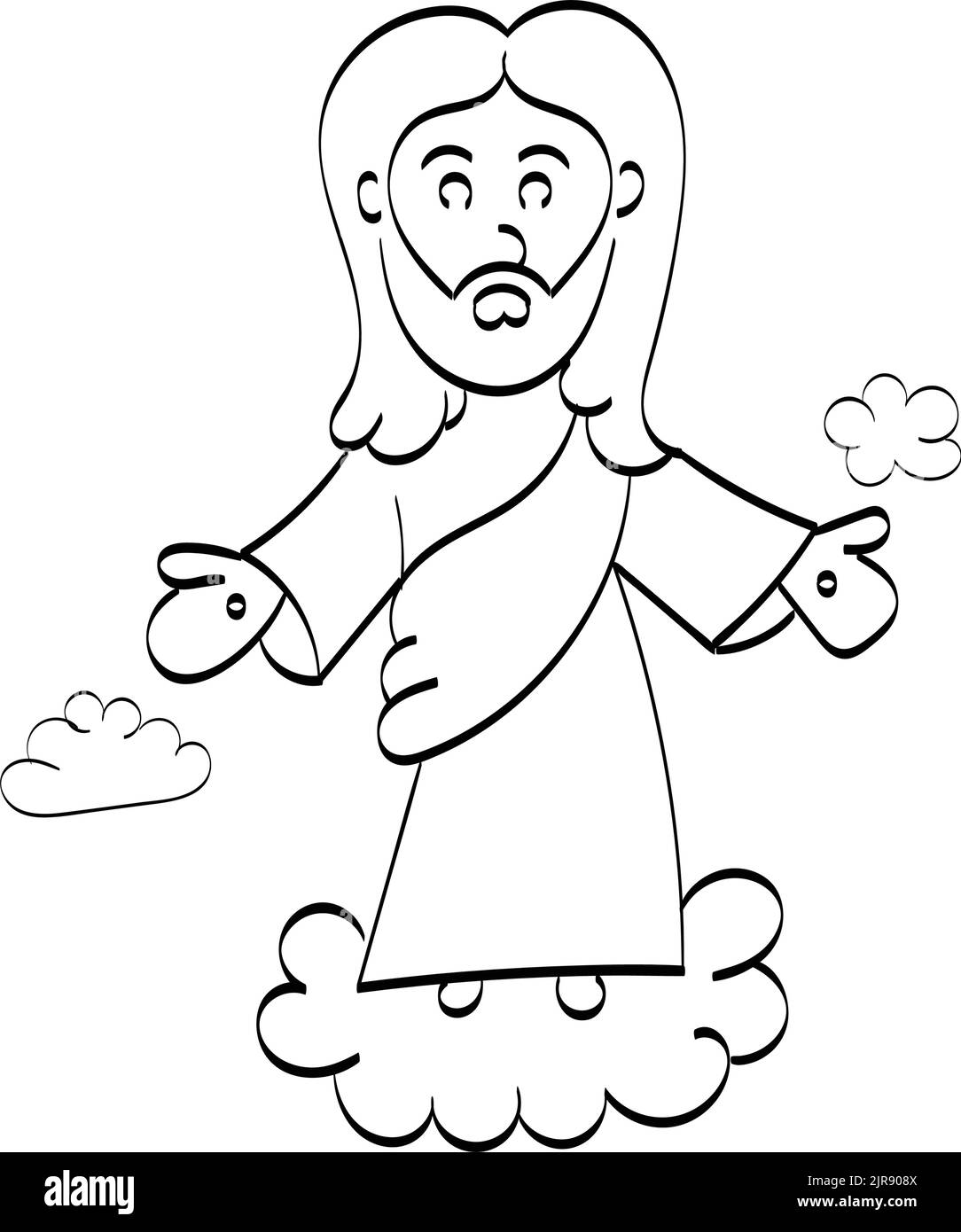 Illustration line drawing blessing Stock Vector Images - Alamy