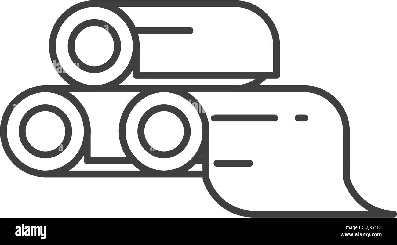 Textile rolls of fabric, warehouse of shop vector Stock Vector Image ...