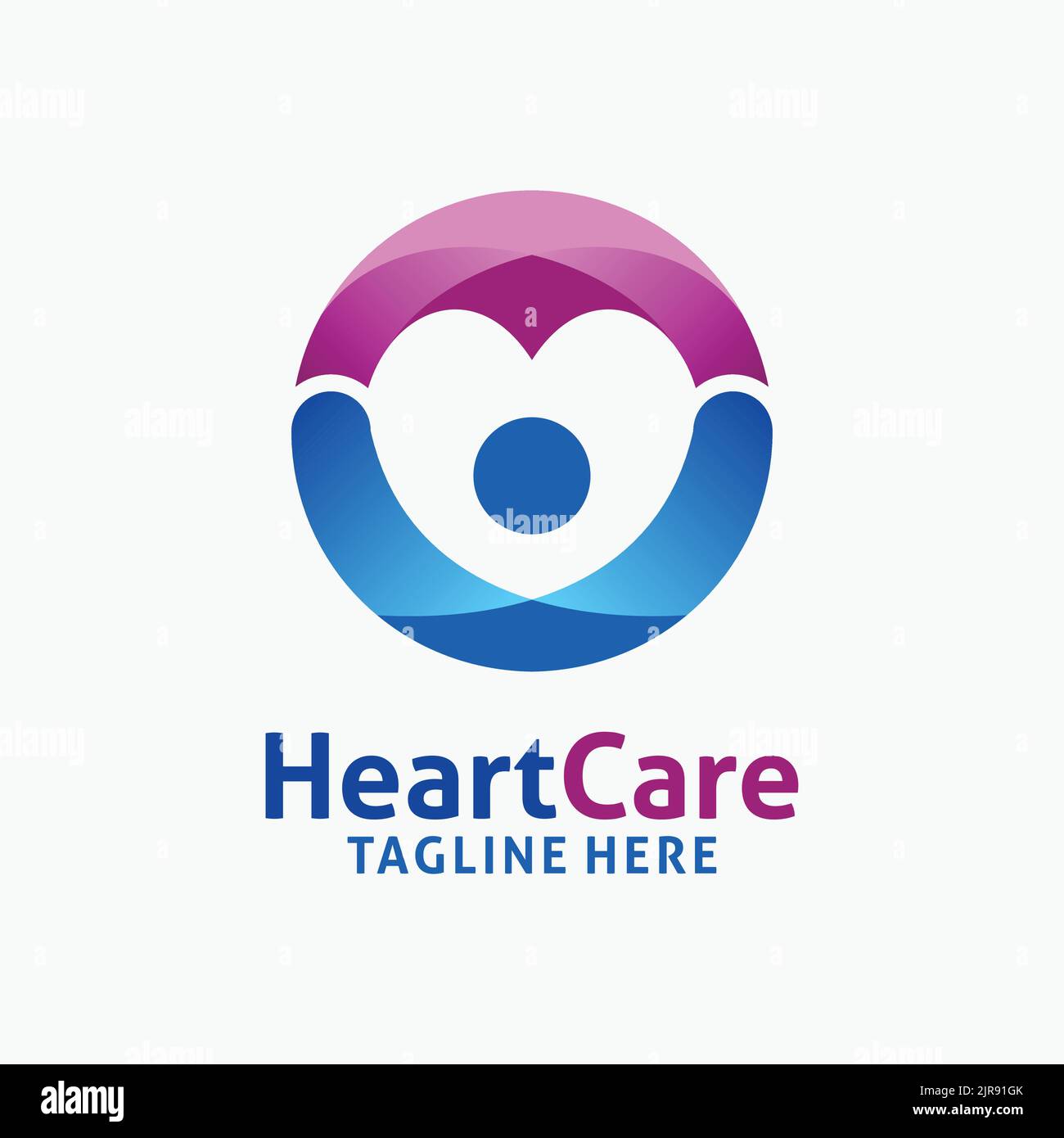 Heart care logo design Stock Vector Image & Art - Alamy