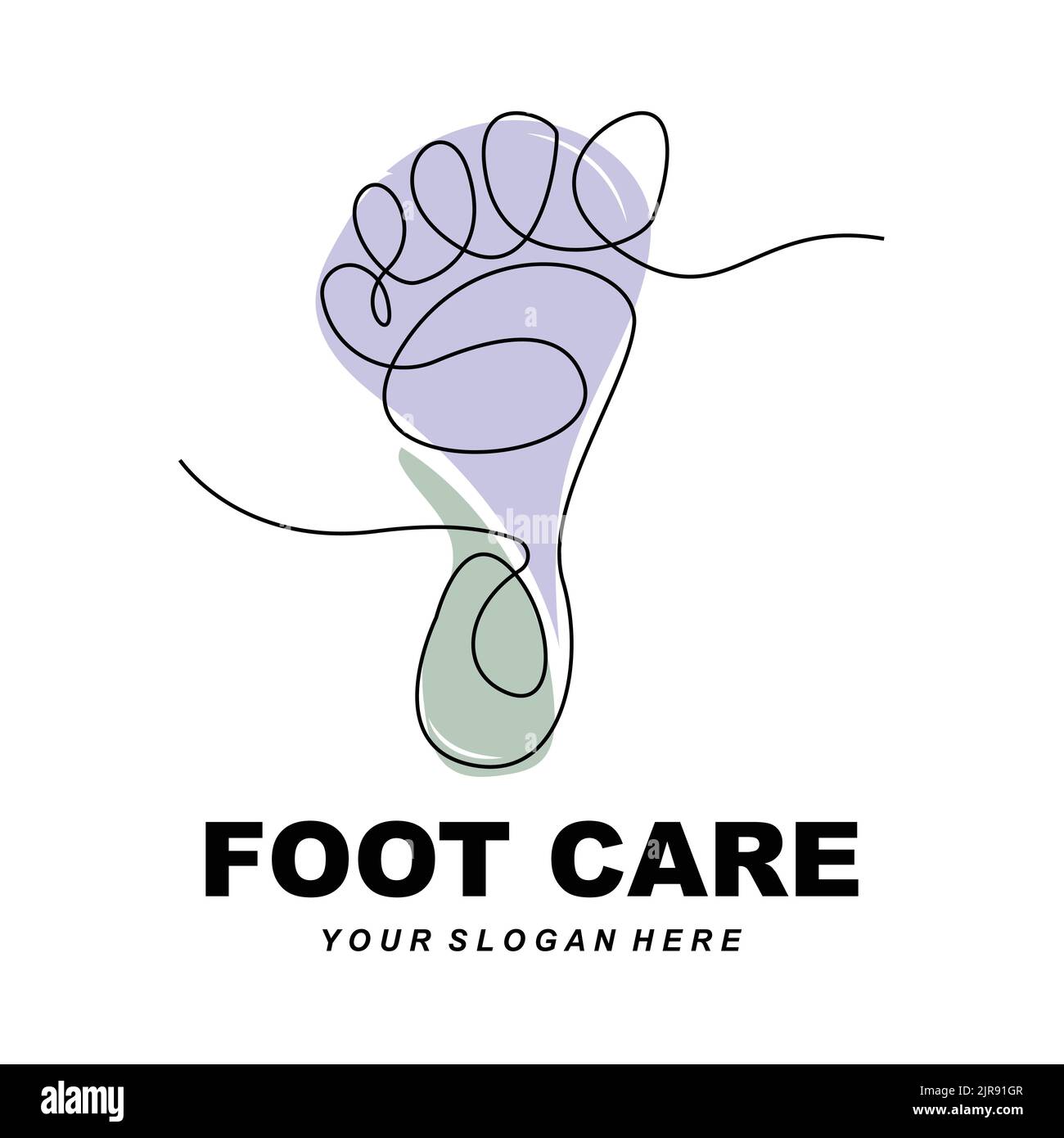 Foot Care Logo Design Health Illustration Woman Pedicure Salon Vector ...