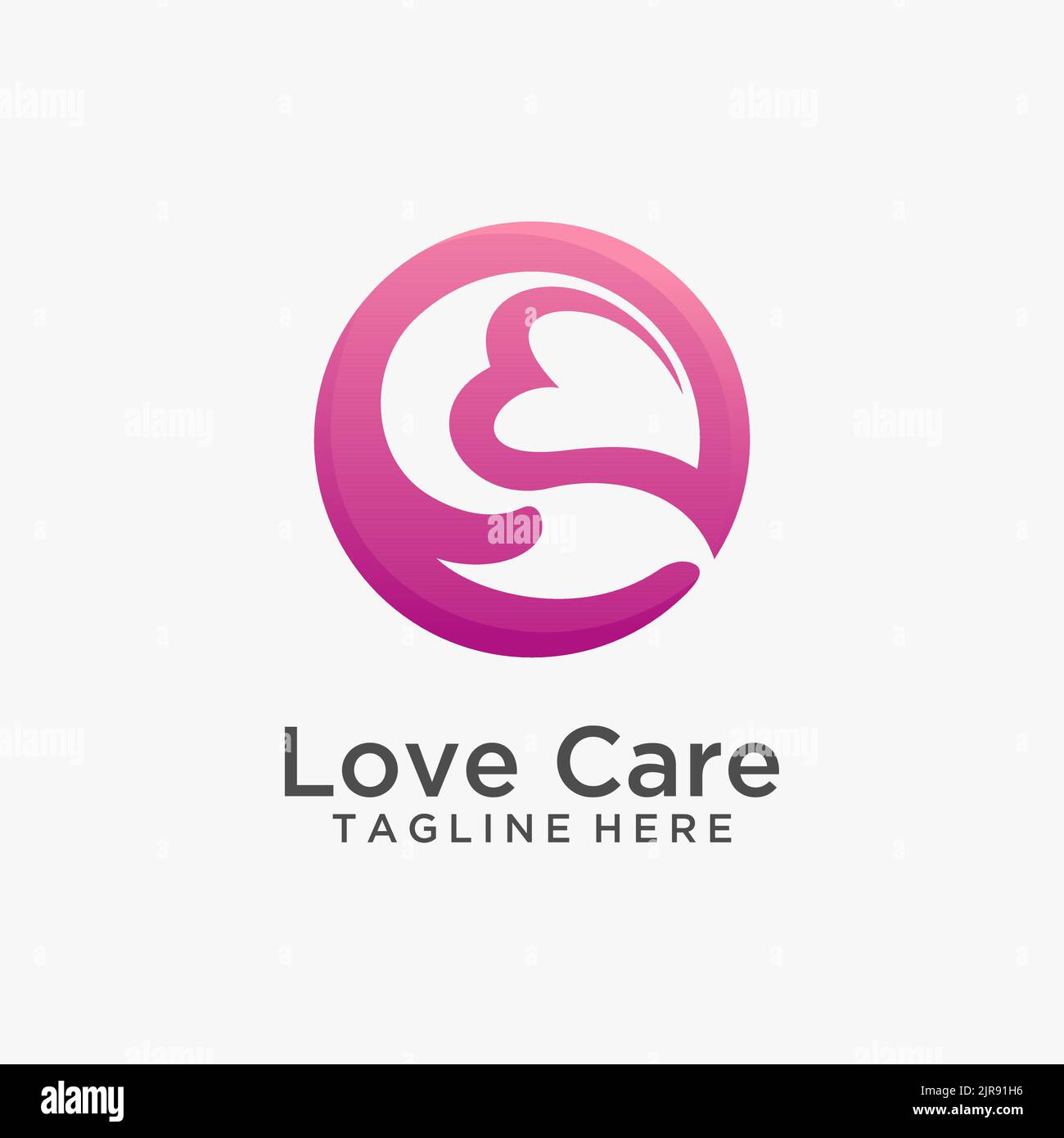 Love care logo design Stock Vector Image & Art - Alamy