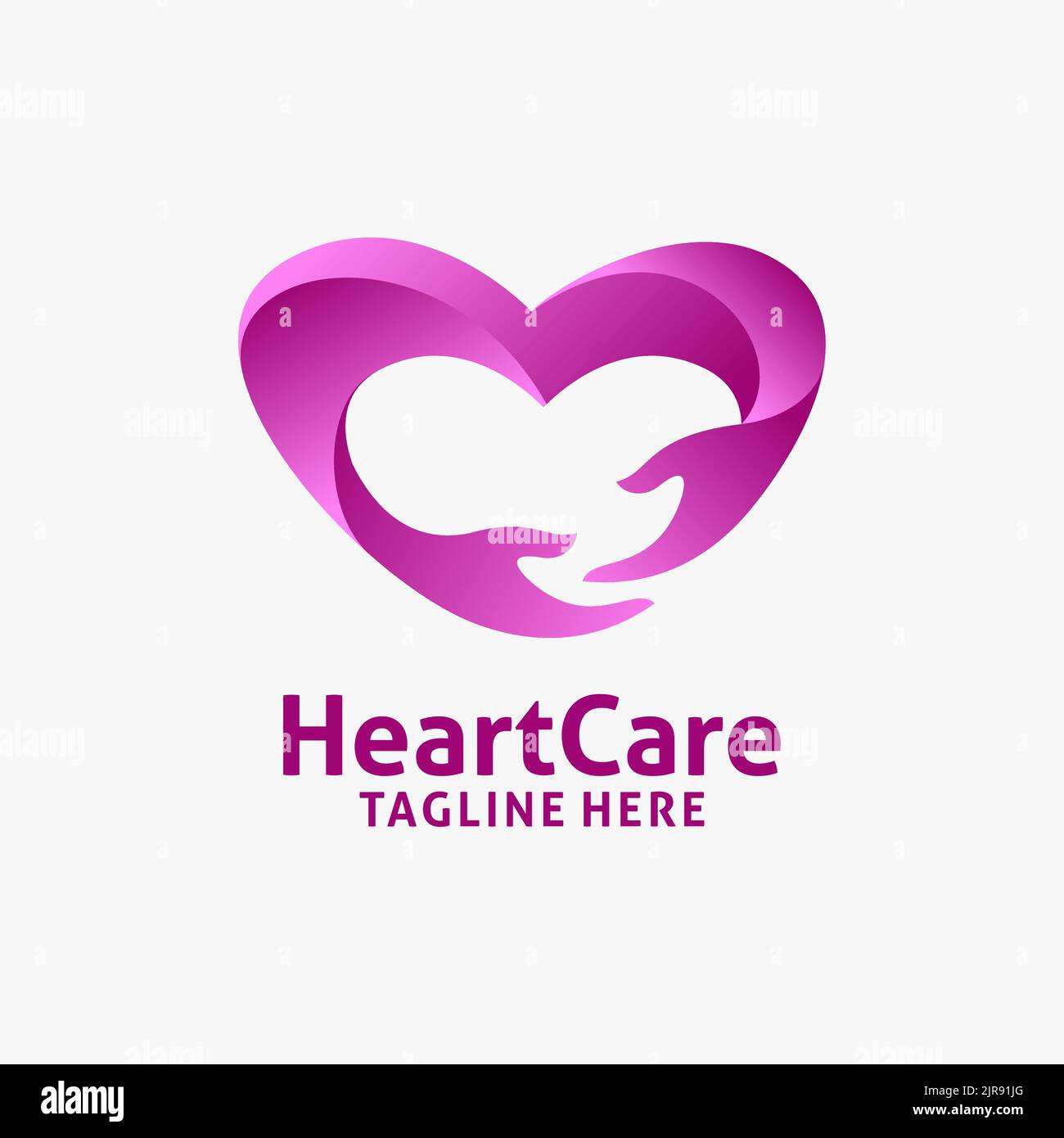 Heart care logo design Stock Vector Image & Art - Alamy
