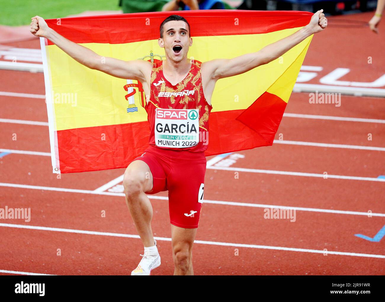 Mariano Garcia of Spain Gold medal during the Athletics, Men’s 800m at ...