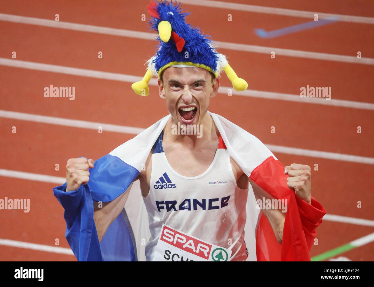 Yann Schrub of France Bronze medal during the Athletics, Men’s 10 000m ...