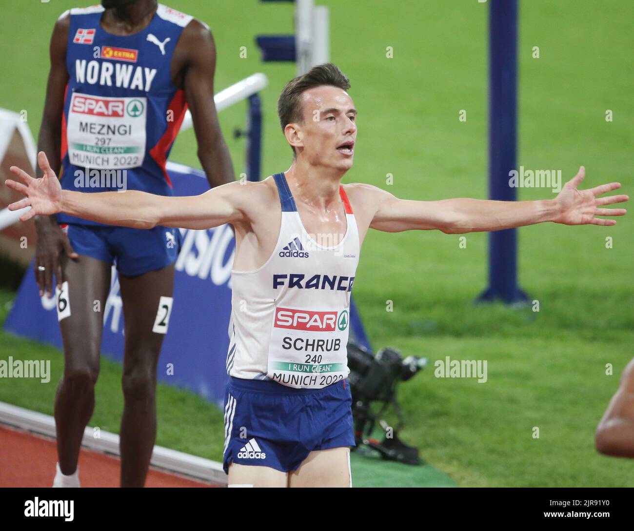 Yann Schrub of France Bronze medal during the Athletics, Men’s 10 000m ...