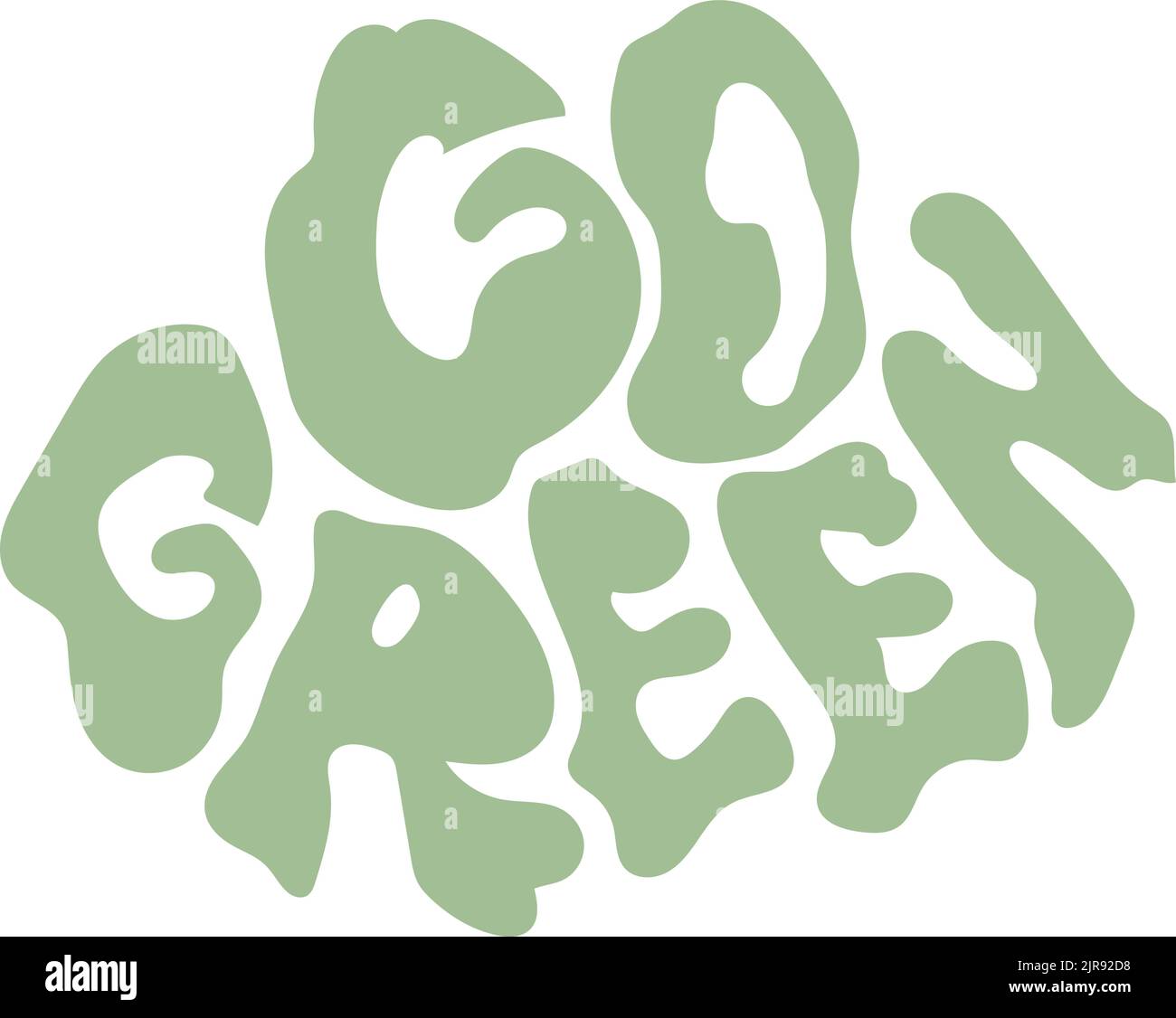 Go green environmental awareness motivational quote vector lettering ...