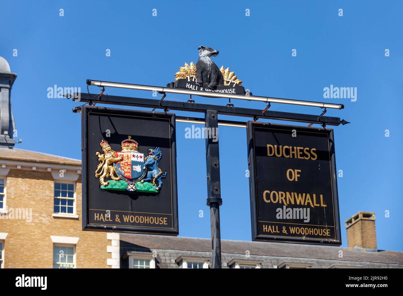Duchess of Cornwall Inn Sign, Queen Mother Square, Poundbury ...