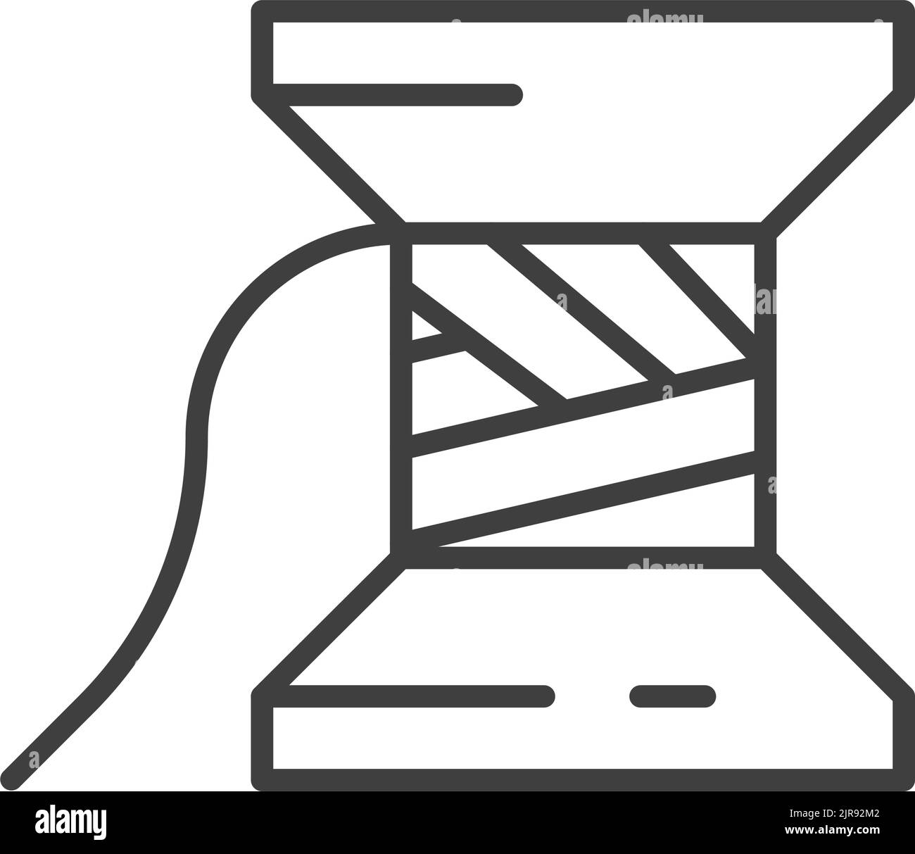 Textile thread for sewing and tailoring, vector Stock Vector Image ...