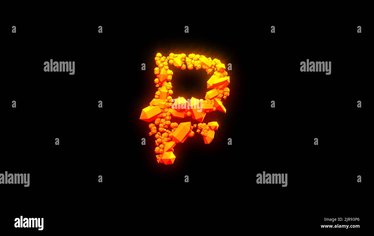 cute magma stones rouble sign - burning hot orange - red character ...