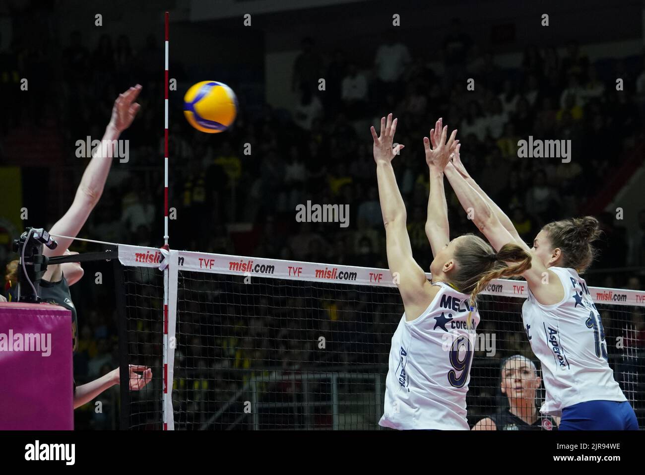 ISTANBUL, TURKEY - MAY 09, 2022: Meliha Ismailoglu and Mina Popovic in ...