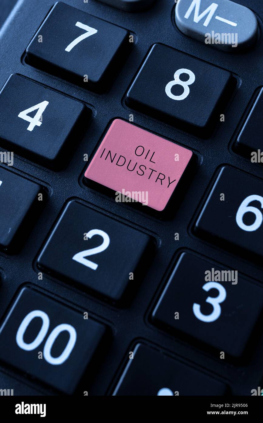 Conceptual display Oil Industry. Business concept Exploration ...