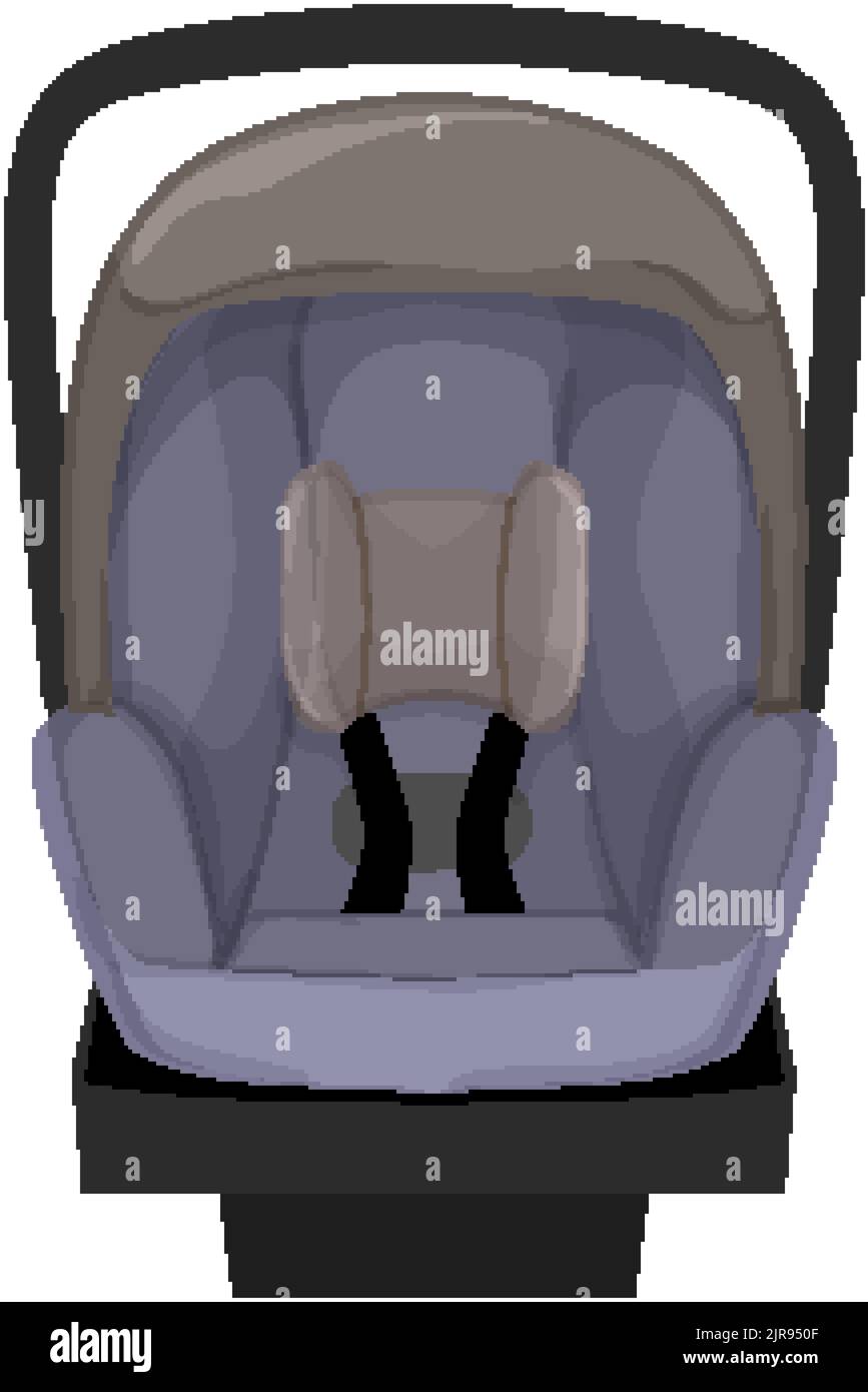 kid baby car seat cartoon vector illustration Stock Vector Image & Art ...
