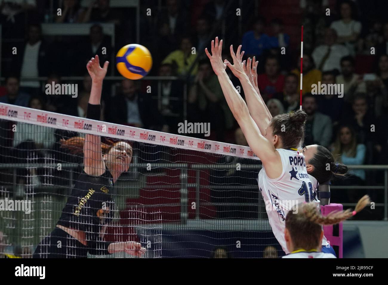 ISTANBUL, TURKEY - MAY 09, 2022: Mina Popovic in action during ...