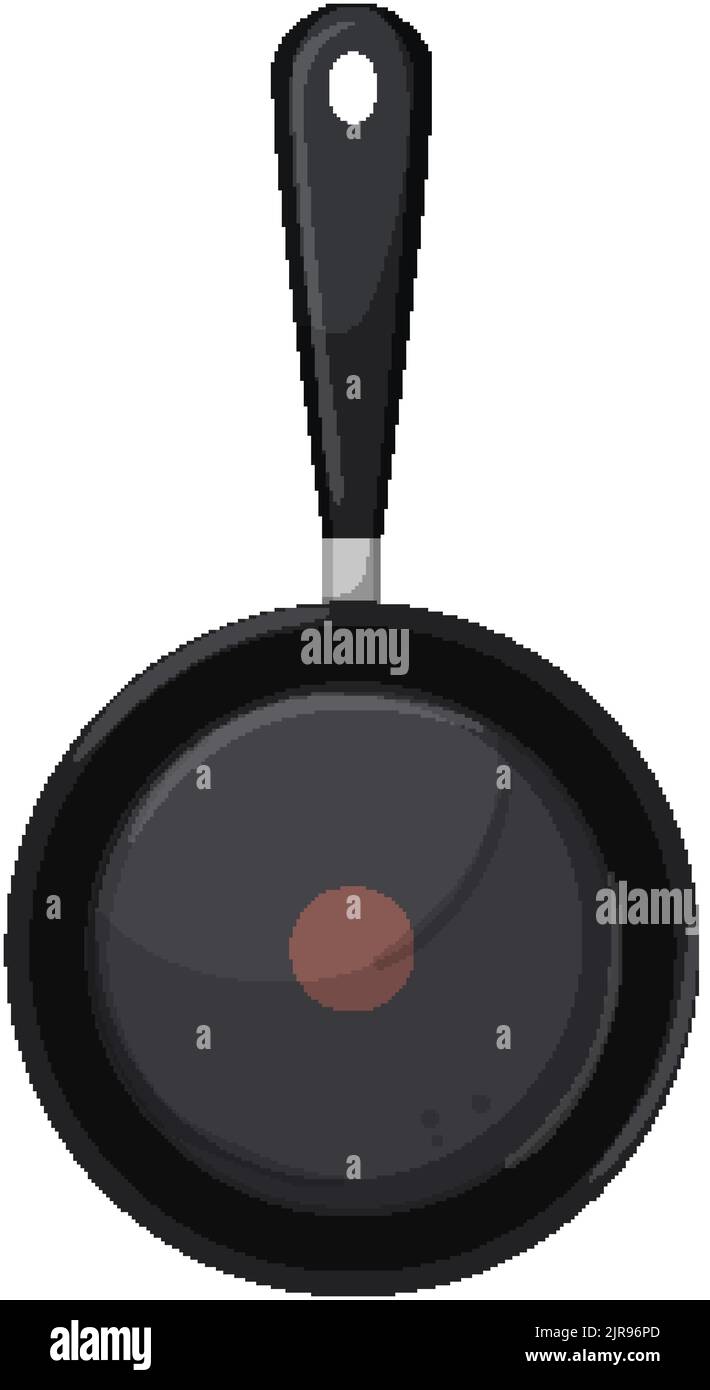 empty frying pan kitchen cartoon vector illustration Stock Vector Image ...