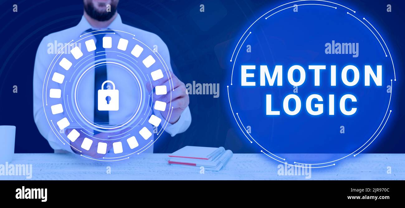 Conceptual caption Emotion Logic. Word Written on Heart or Brain Soul ...