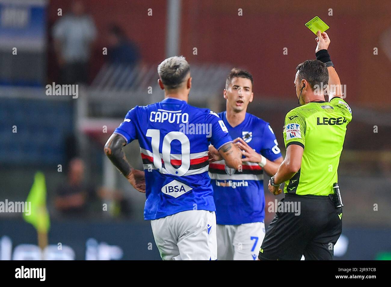 Luigi Ferraris stadium, Genova, Italy, August 22, 2022, The Referee of ...