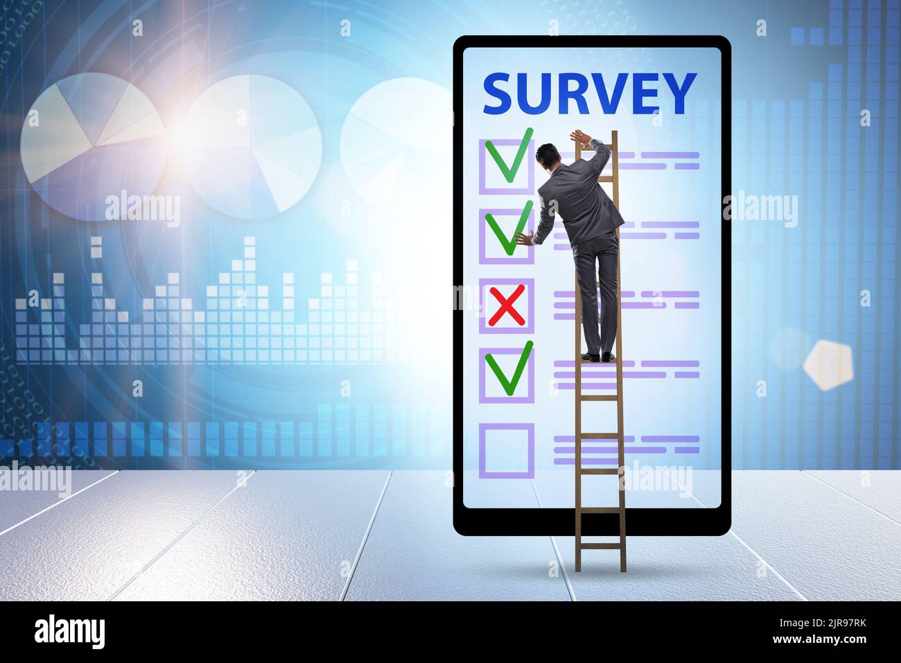 Survey questionnaire with the tick boxes Stock Photo - Alamy