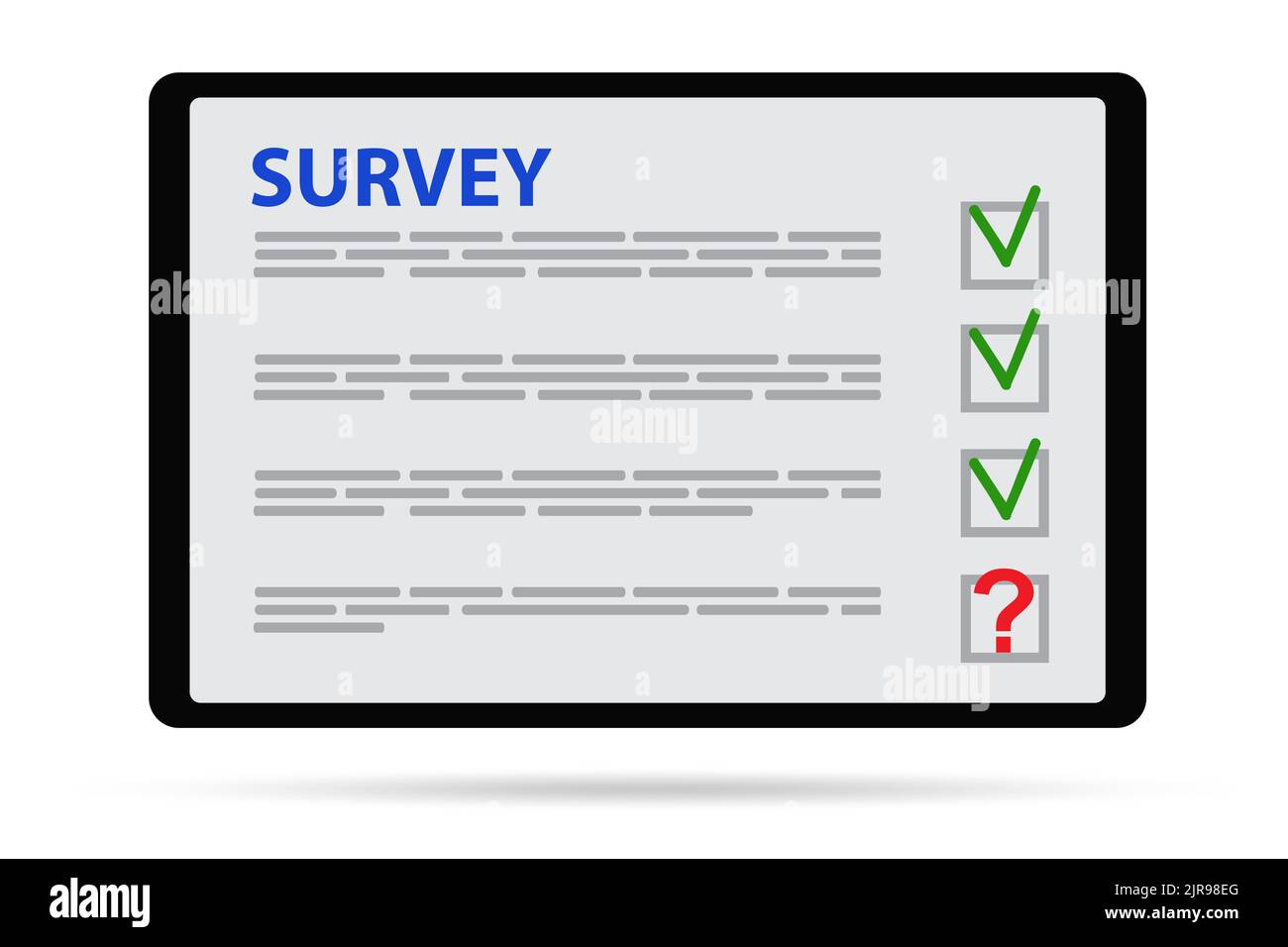 Survey questionnaire with the tick boxes Stock Photo - Alamy