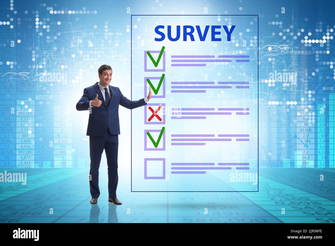 Survey questionnaire with the tick boxes Stock Photo - Alamy