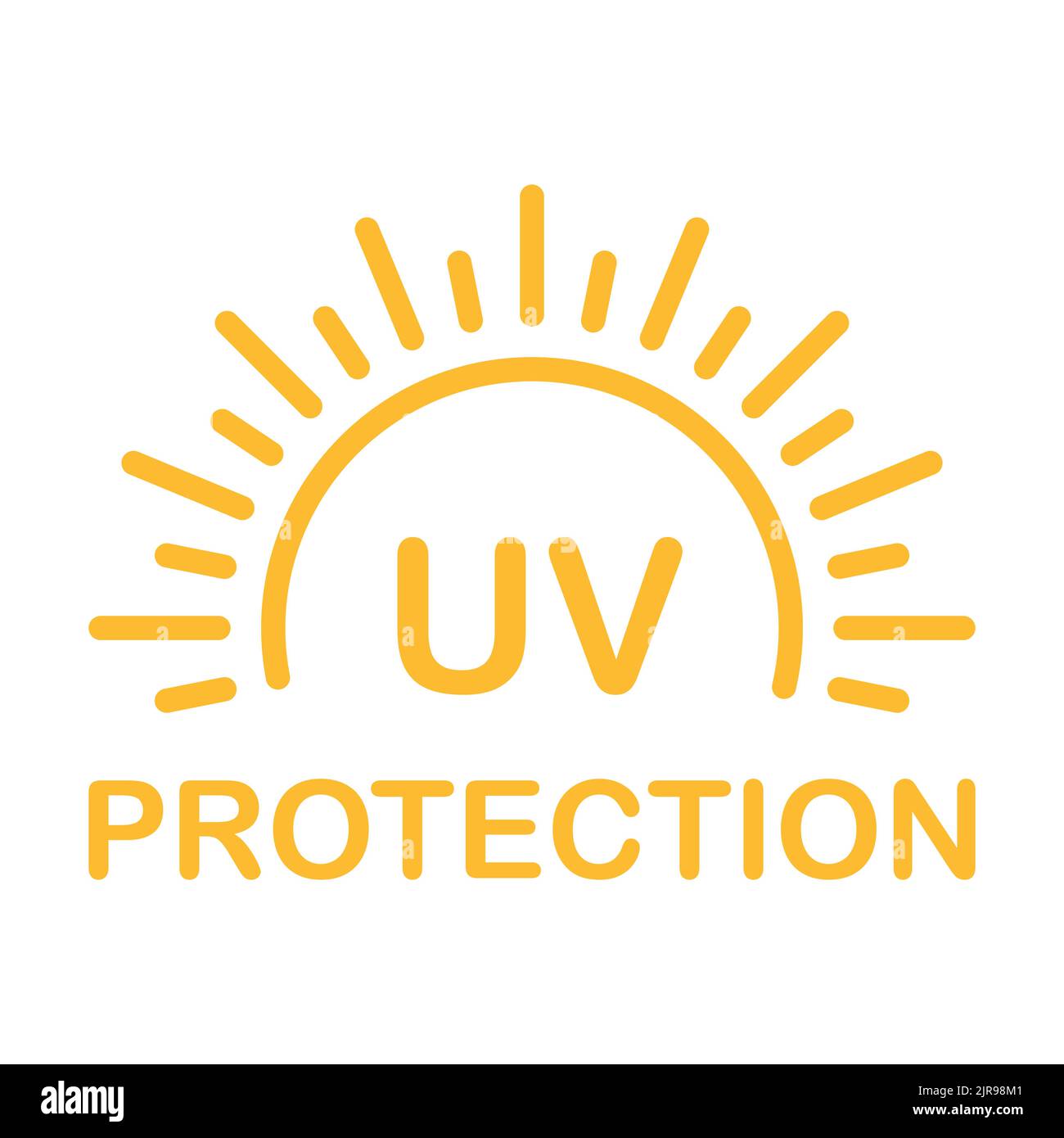 UV radiation protection icon vector solar ultraviolet light symbol for graphic design, logo ...