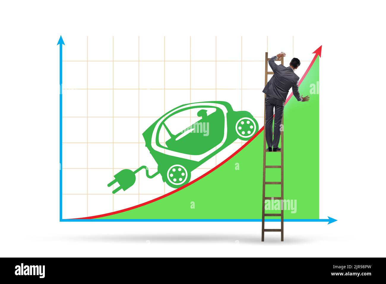 Growth of the electric car usage concept Stock Photo - Alamy