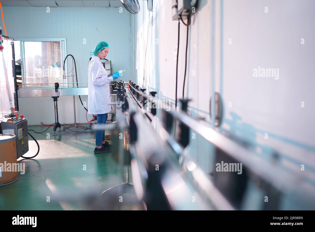 Asian worker labor working in food and beverage for drink industry ...